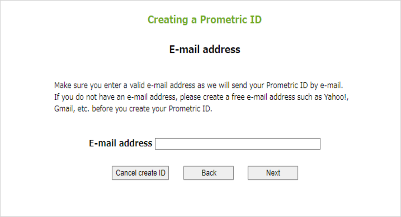 ID creation/reservation procedure | Examination information | Specified ...